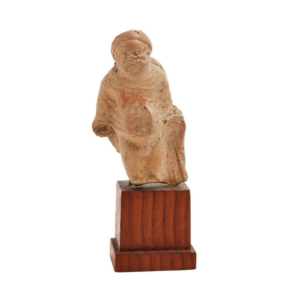 Ancient Greek Terracotta Figure of Silenus on Wooden Plinth - Greek ...