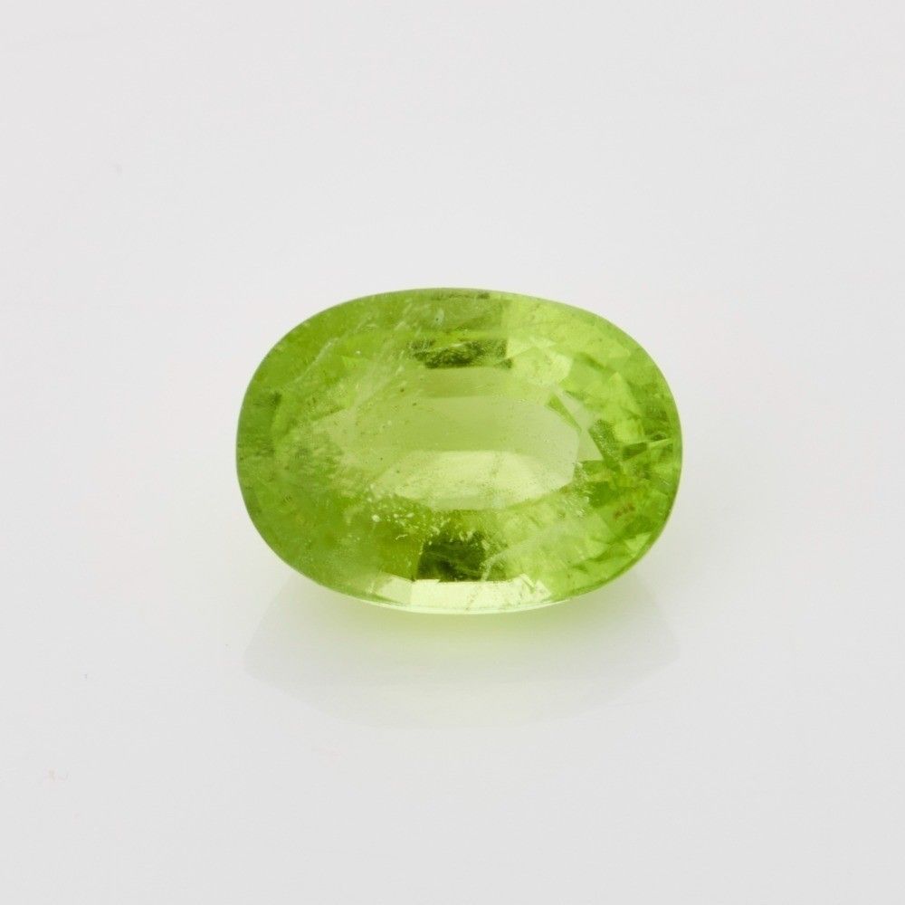 4.14ct Oval Peridot Loose Gemstone, 11.0mm x 8.0mm - Unmounted / Loose ...