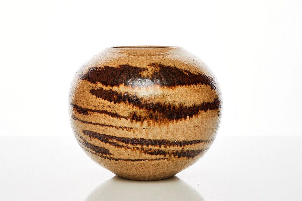 Australian Barbara Mason Bulbous Vase, c. 1980, Signed - Australian ...