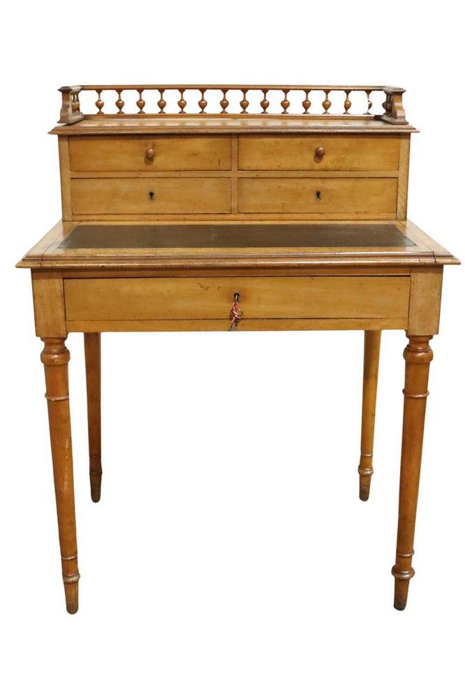Late 19th Century Beech Writing Table with Leather Desk Top - Desks ...