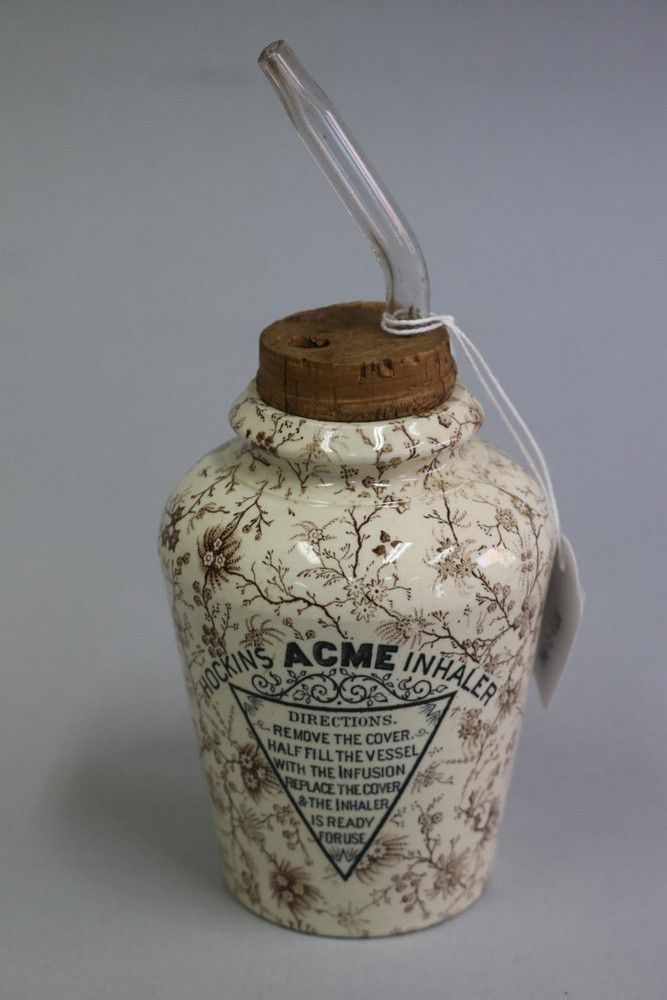 Brown and White Antique ACME Inhaler - 20cm - Pharmacy Items - Industry ...