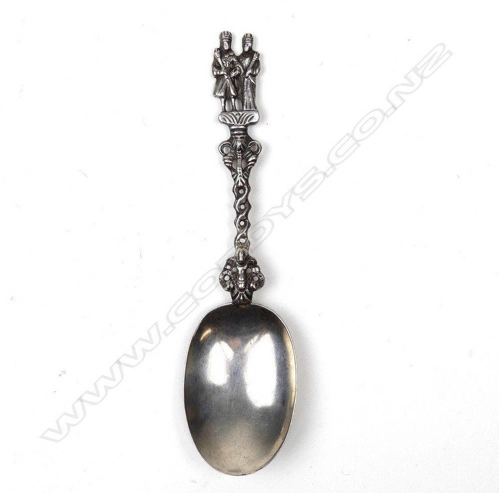 Dutch Silver Wedding Spoon with William and Mary Terminal - Flatware ...