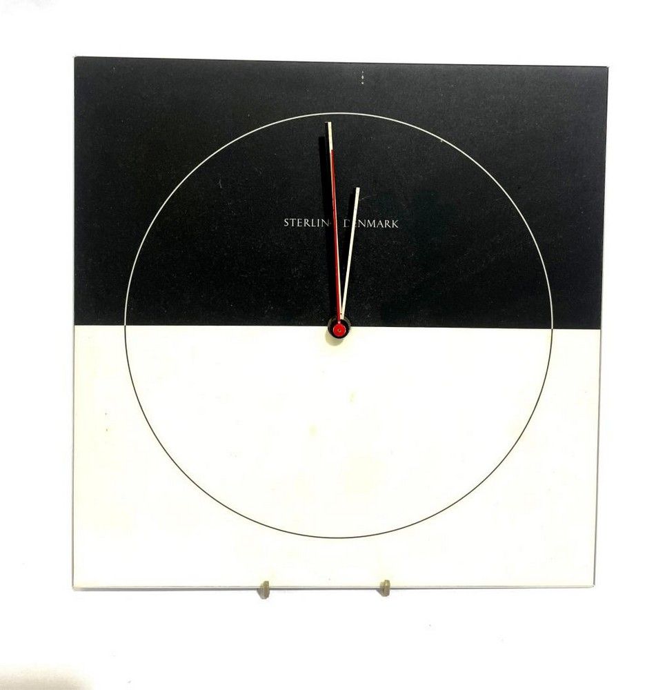 Mid Century Max Rene Denmark Sterling 'Day & Night' Wall Clock - Clocks ...