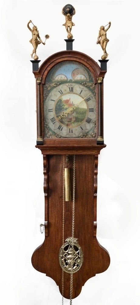 19th Century Zaandam Dutch Wall Clock with Hand-Painted Dial - Clocks ...