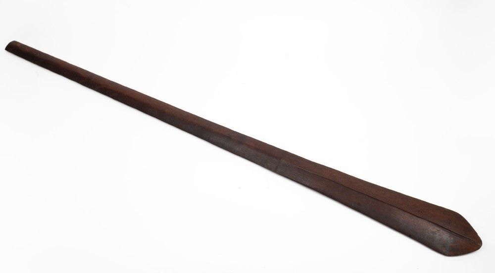 Polynesian Tribal War Club, 19th/20th Century, Carved Timber, 126" High ...