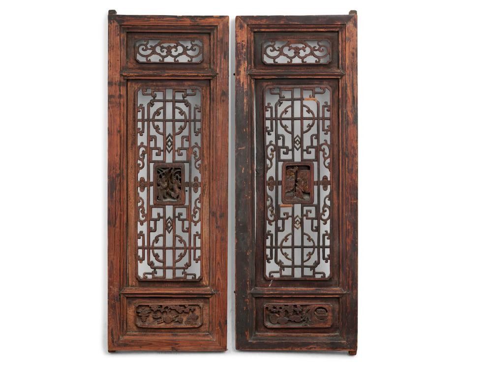 Chinese Qing Dynasty Carved Wooden Windows, 18th Century, East & West ...