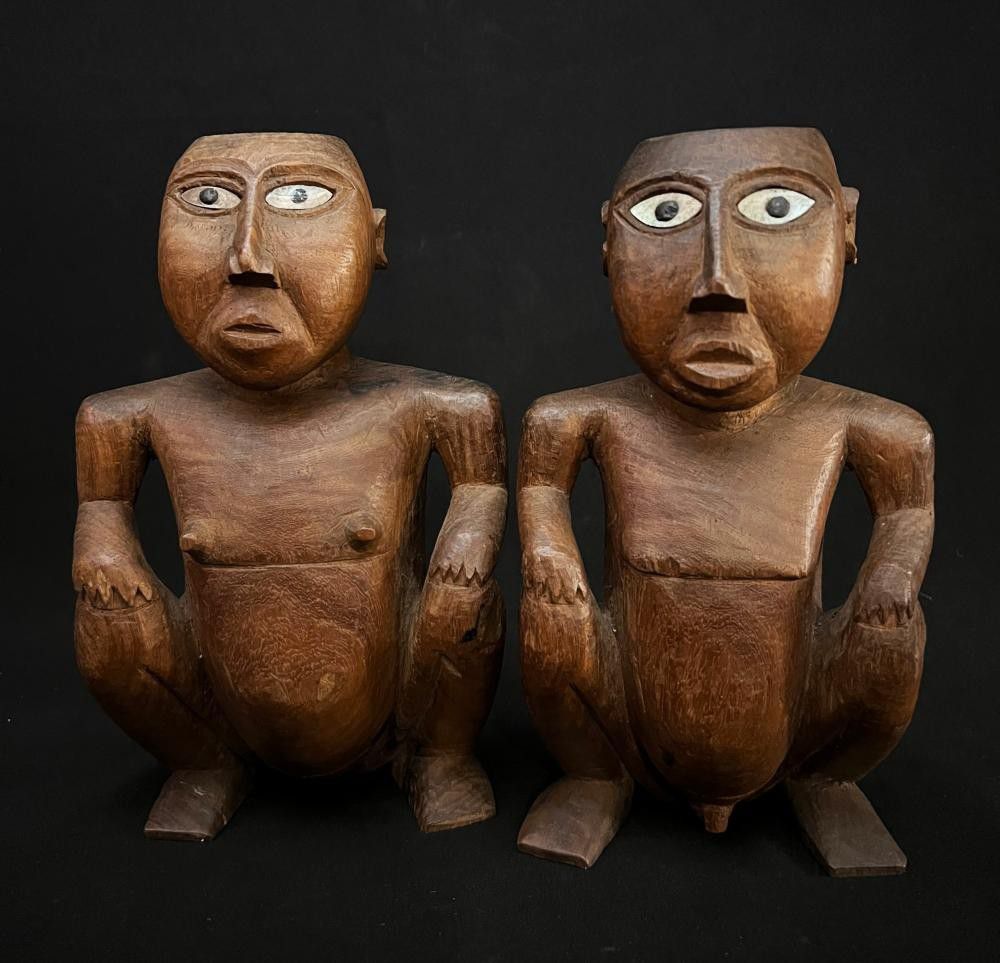 Palau Shell-Inlaid Figures from Japanese Period - S/E Asia, Oceania ...