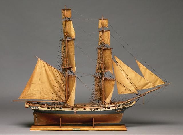 Antique Museum Quality Model: Brig 'Liberty' - Exceptional Detail ...