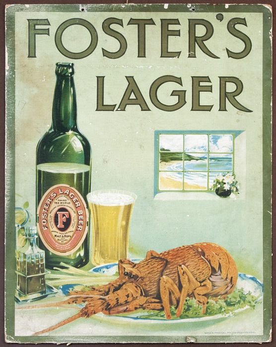 "Foster's Lager" Advertising Poster by James Northfield - Prints ...