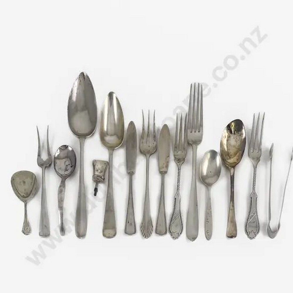 Dutch Silver Flatware Set with Various Smaller Items, 375g - Zunknown ...