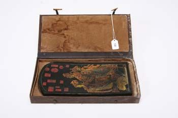 Ink Block: Calligraphy and Musicians - Art - Oriental