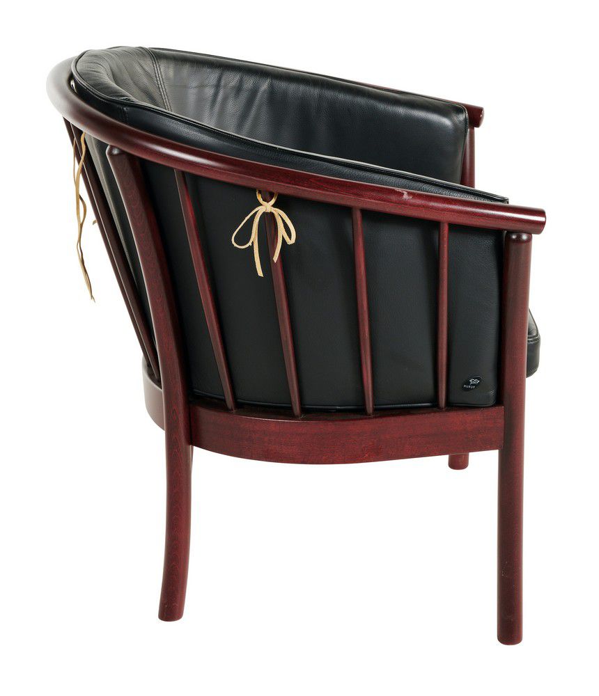 Danish Spindle Back Leather Club Chair - Scandinavian - Other ...