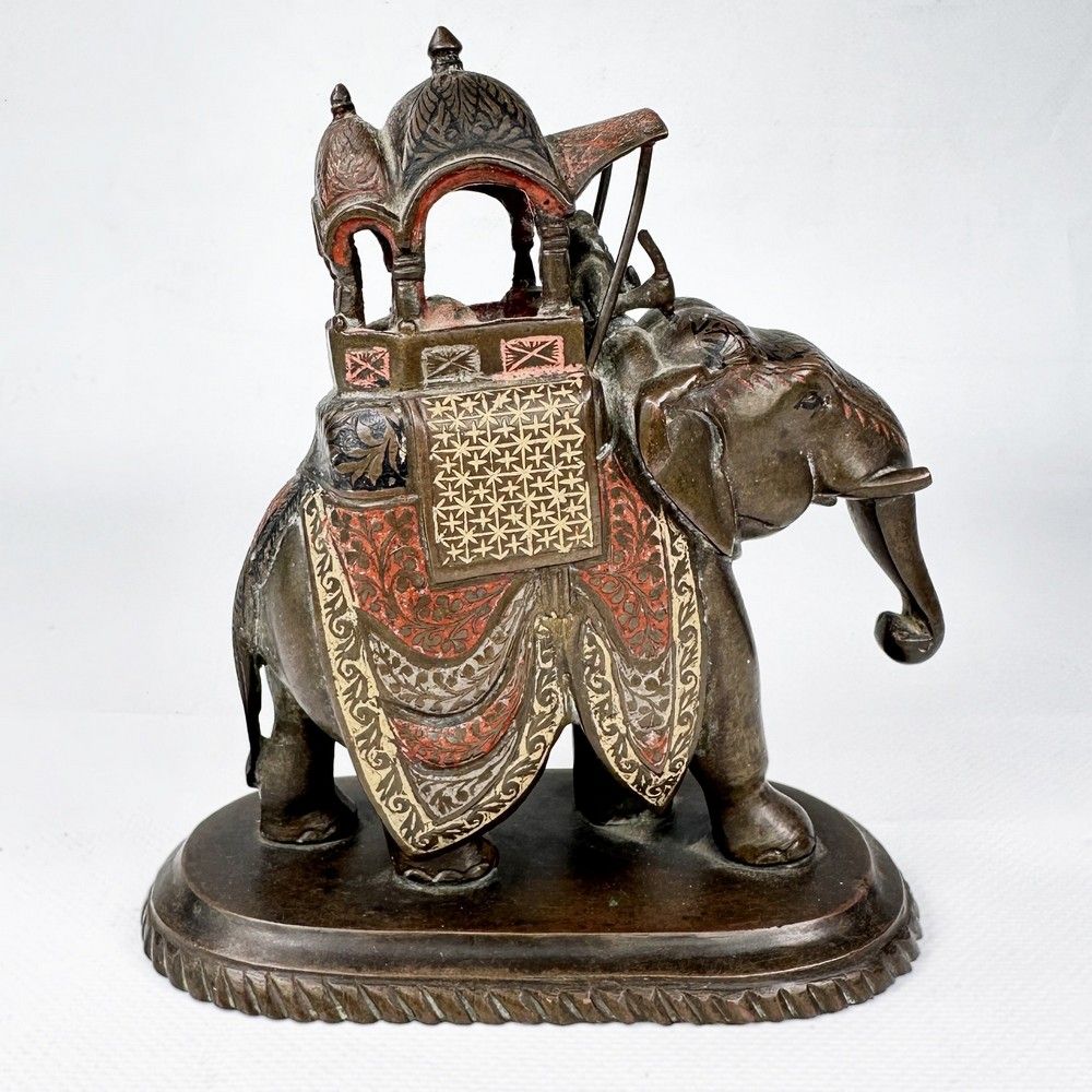 Bergmann Style Austrian Bronze Elephant with Rider, circa 1900 ...