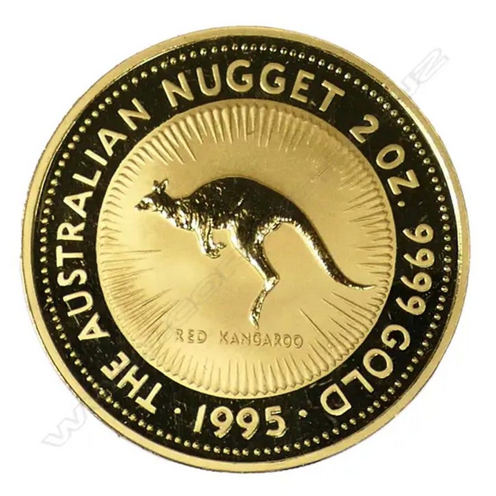 1995 Australian Nugget 2 oz. Gold $200 Coin - Coins - Numismatics ...