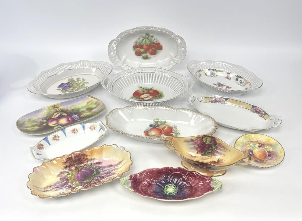 Porcelain Serving Dishes Collection: Minton and Floral Fruit Decor ...