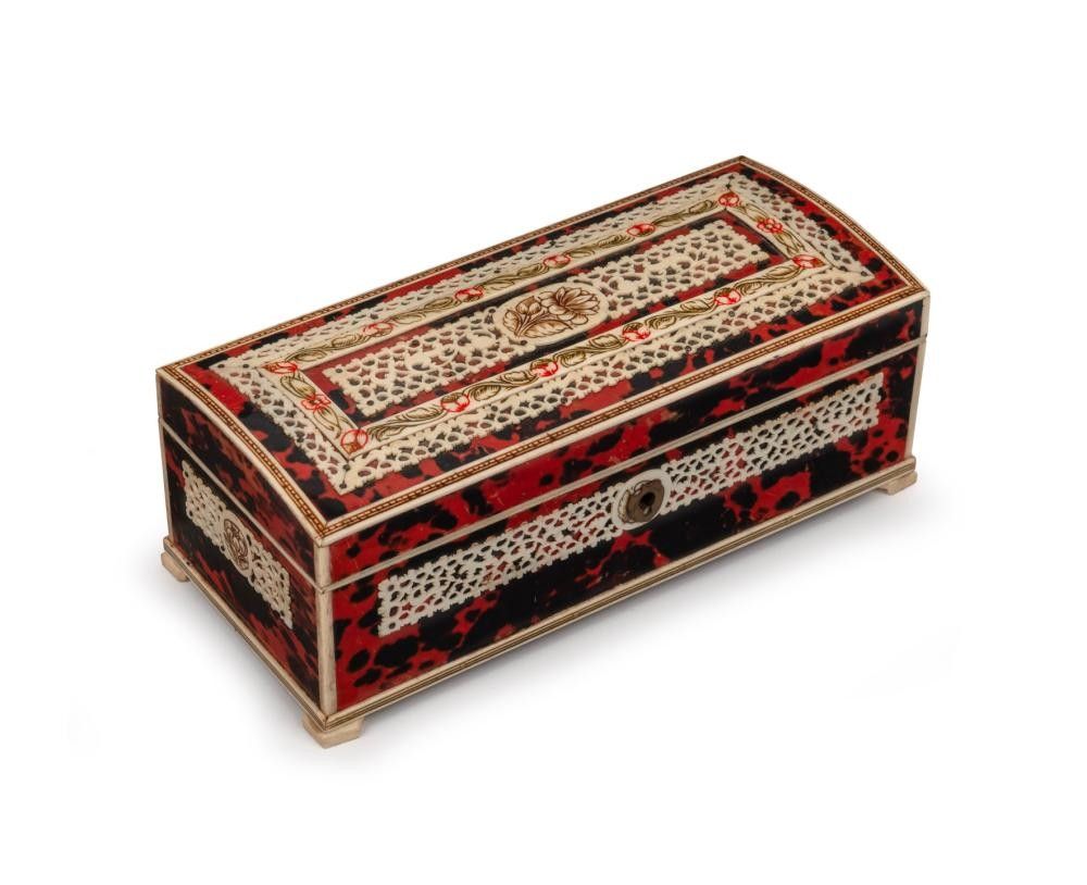 Anglo-Indian Carved Ivory and Tortoiseshell Box, 19th Century - Ivory ...