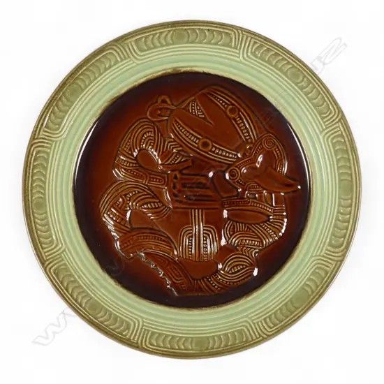 Crown Lynn Wharetana Maori Art Pottery "Hei Tiki" Wall Plaque - Crown ...