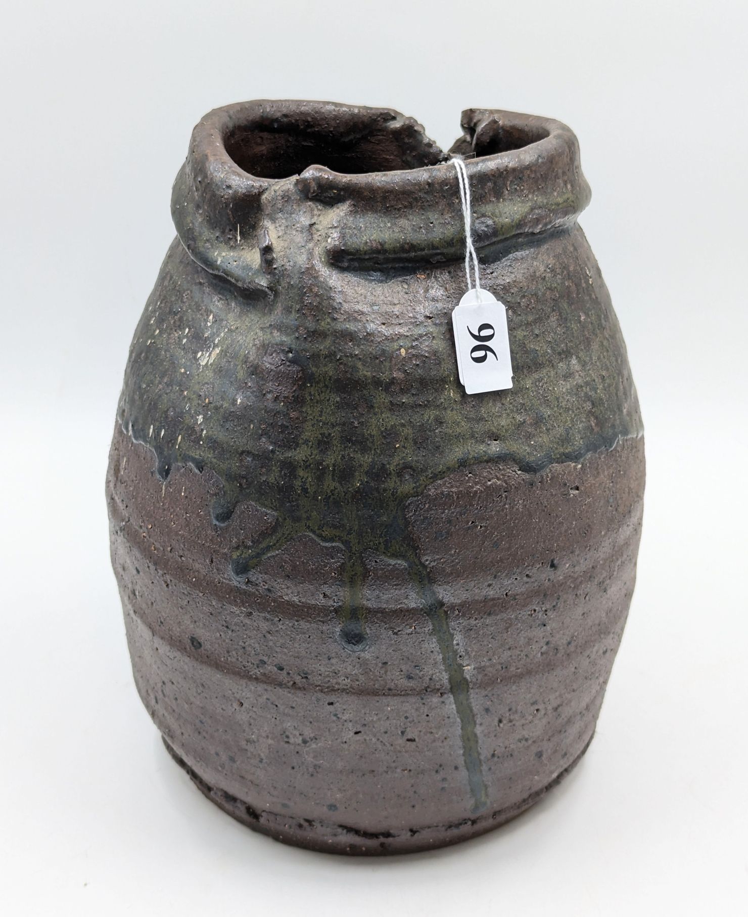 Milton Moon Studio Pottery Vase with Green Oxide Glaze - Moon, Milton ...