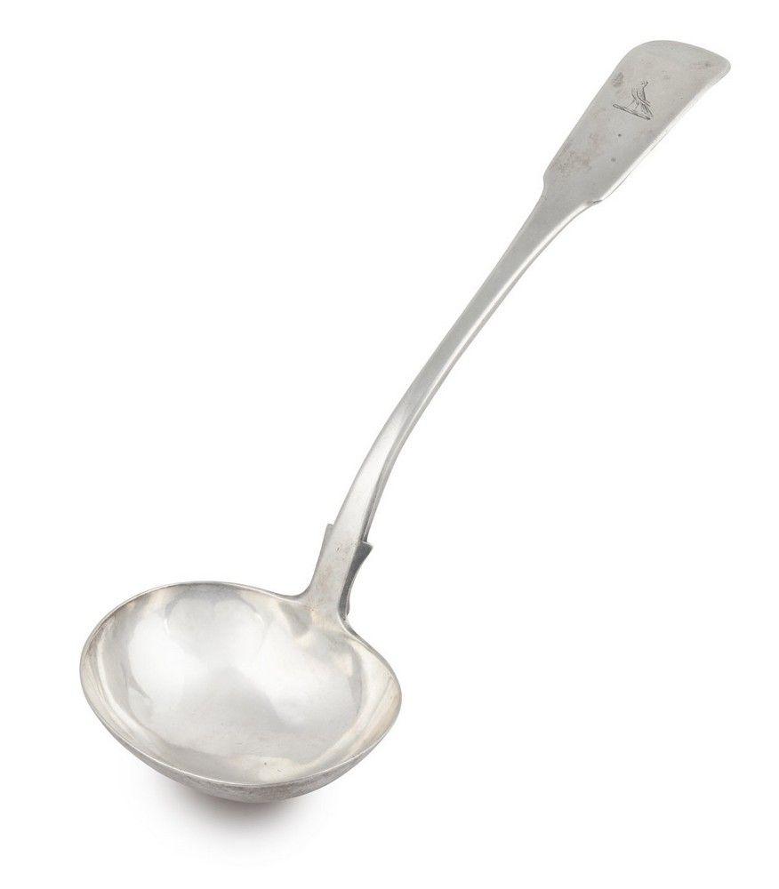 Colonial Australian Silver Ladle with Engraved Bird and Crest ...