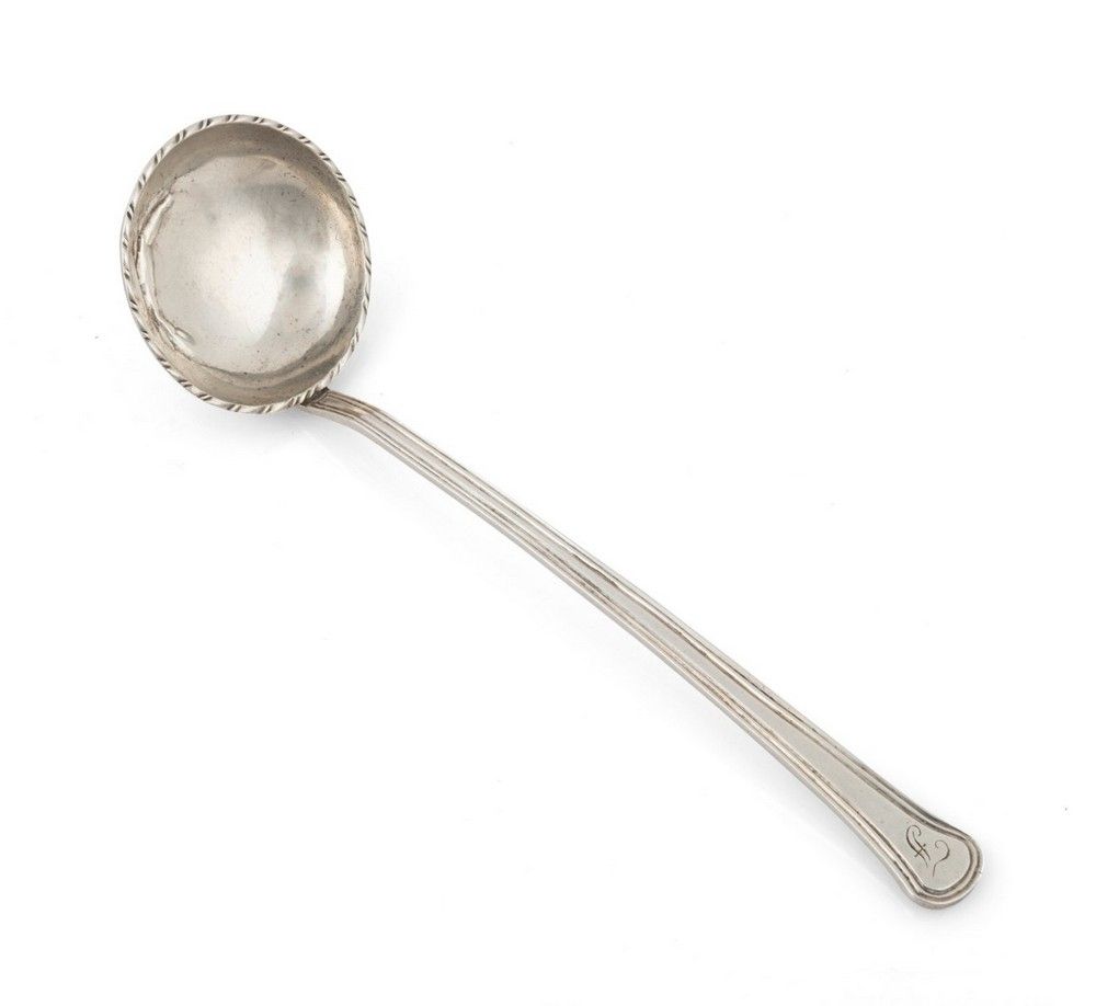Colonial Australian Silver Sauce Ladle with Engraved Initial "F ...