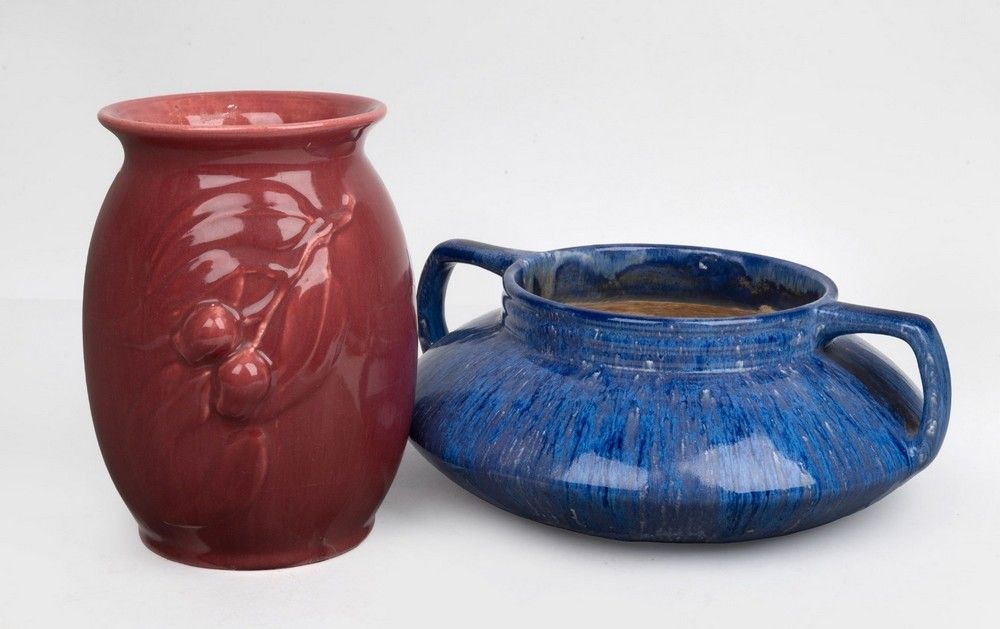 Melrose Ware Pink and Blue Pottery Vases, Gumnuts Decoration - Melrose ...