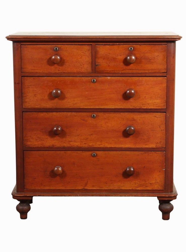 Victorian Cedar Chest of Drawers with Turnip Feet - Chests of Drawers ...
