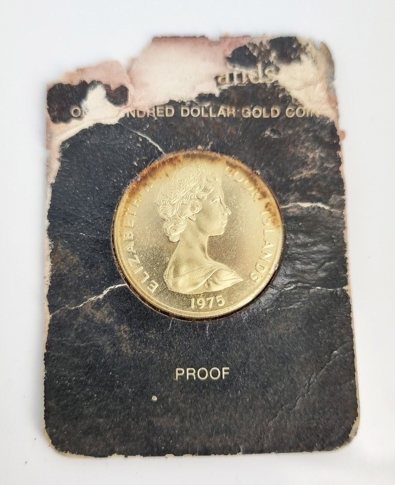 1975 Cook Islands $100 Gold Coin, UNC, .900 Gold, 26mm - Coins ...