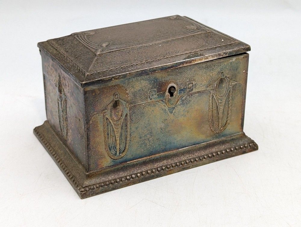 WMF silverplated box, an antique German trinket chest impressed ...
