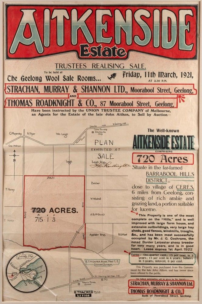 1920s Geelong District Real Estate Posters Collection: Aitkinside ...