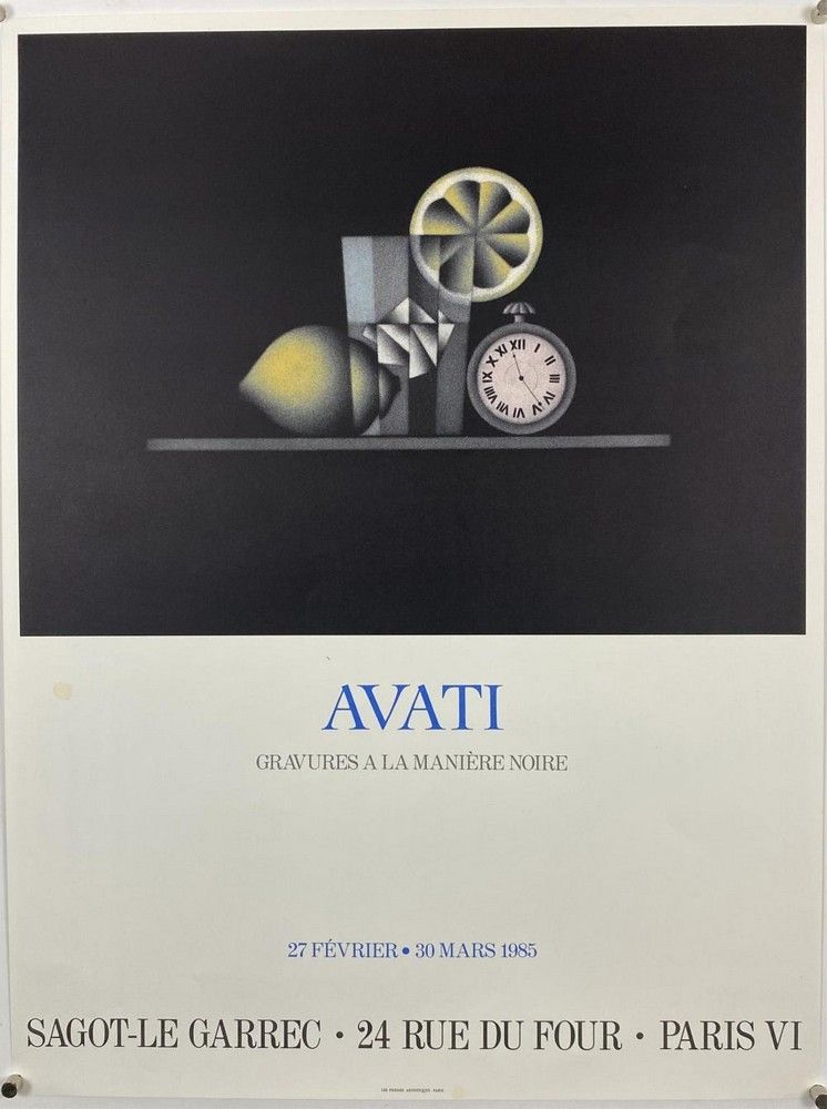 Mario Avati Original Exhibition Poster, Sagot-Le Garrec, Paris 1985 ...