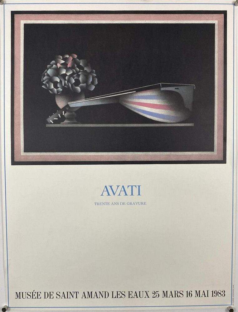 Mario Avati Monaco Exhibition Poster, Musee de Saint Amand Les Eaux ...