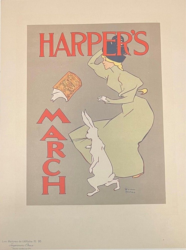 "Harpers March" Lithograph by Edward Penfield, Les Maitres L'Affiche ...