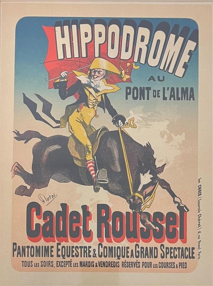 Cadet Roussel, Pantomime Equestre 1882 by Jules Cheret, France - Prints ...
