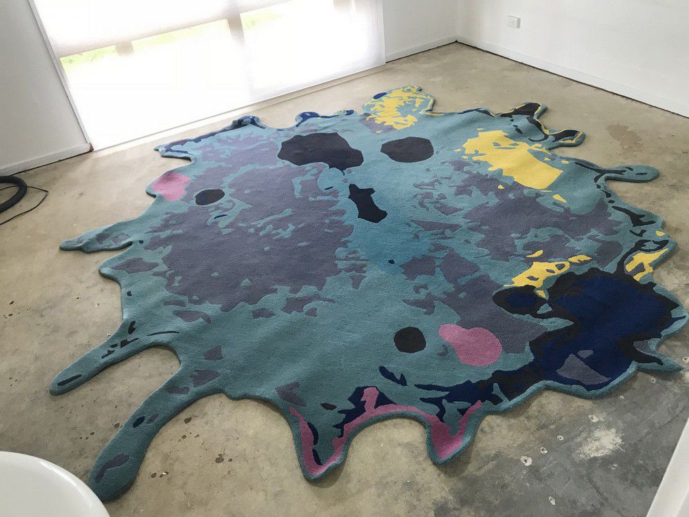 Multi-Coloured Italian Wool Rug 'Splat' (2000s) - Rugs & Carpets ...