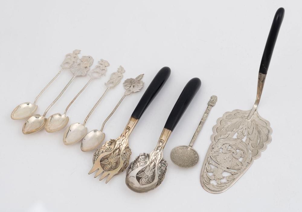 Eastern Silver Spoon and Server Set - Zother - Oriental