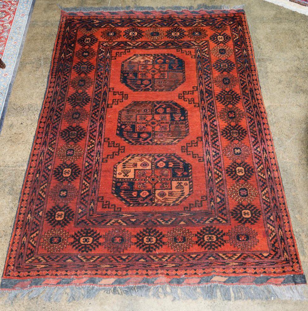 Burgundy Persian Wool Rug - 153 x 102 cm - Rugs & Carpets - Textiles ...