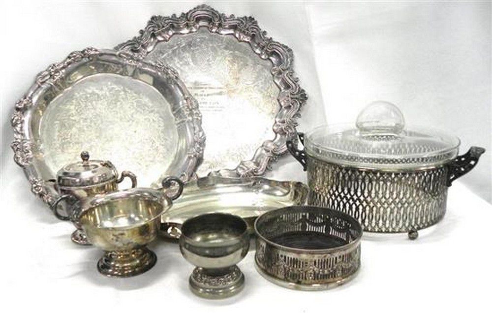Silver Plate Collection: Trays, Holders & Dishes - Trays, Salvers and ...