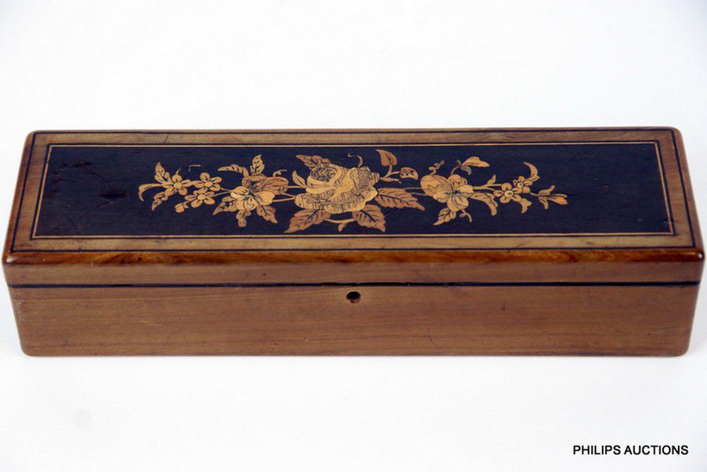 Victorian Inlaid Fruit Wood Box - Boxes - Writing, Sewing, etc. - Small ...