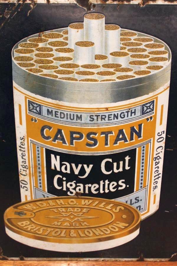 Capstan Navy Cut Enamel Sign - 56x43cm - Signage - Advertising
