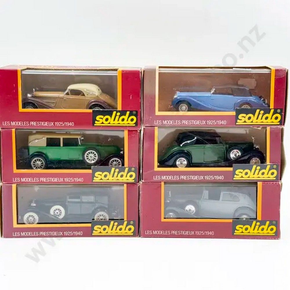 Vintage Solido Car Models Collection: Six Boxed Classic Vehicles ...