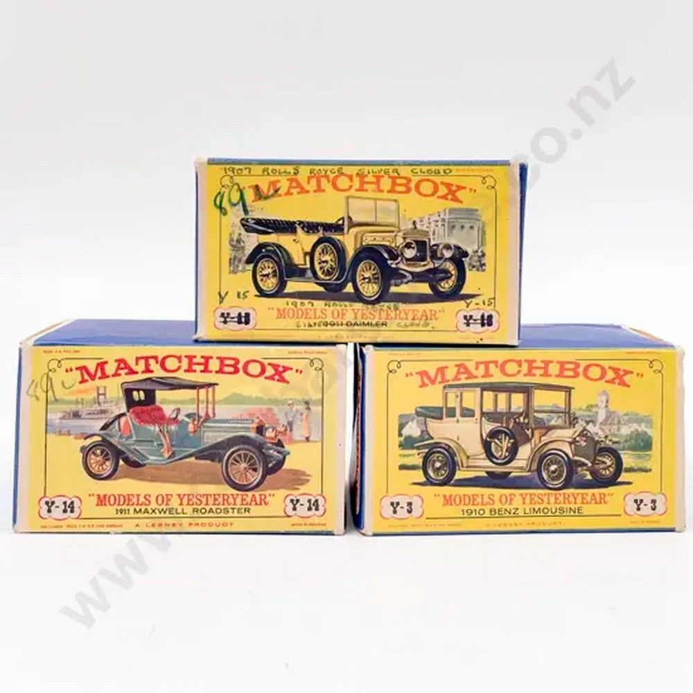 Matchbox Models of Yesteryear Pictorial Boxes Y-14 Y-3 Y-15 - Motor Vehicles - Toys & Models