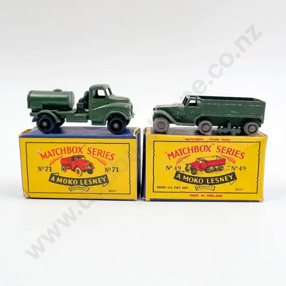 Vintage Lesney Army Half Track and Water Truck Playset - Motor Vehicles ...