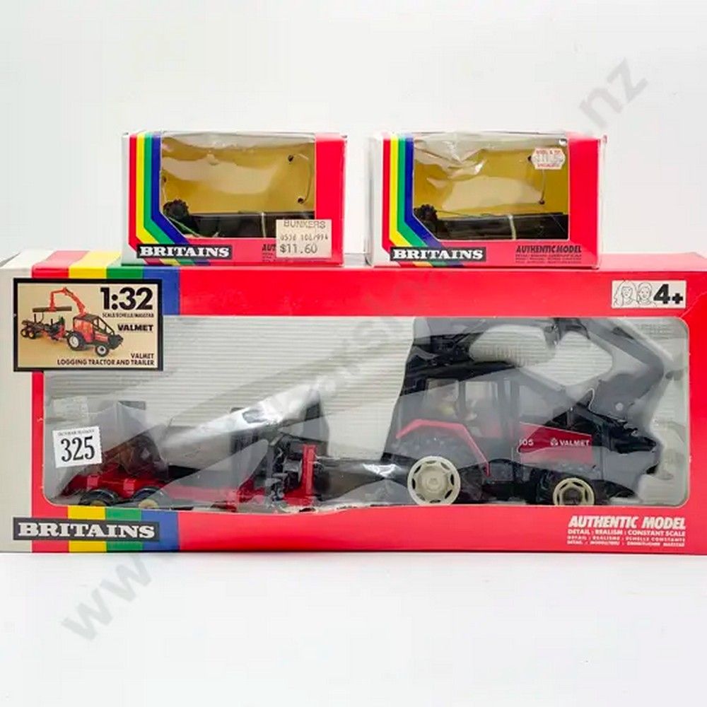 Britains Valmet Logging Tractor with Two Sleds (No Logs) - Motor ...