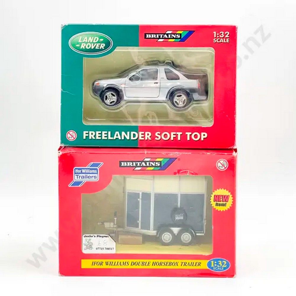 Britains Land Rover Freelander Soft Top & Ifor Williams Trailer - Motor ...