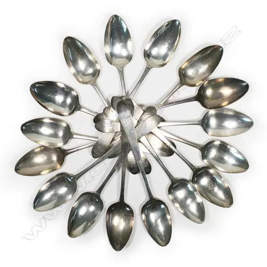 Irish George III Silver Table Spoons, Celtic Point Pattern - Flatware ...