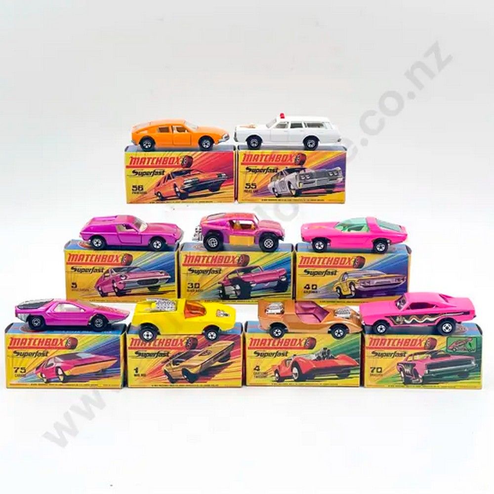 Matchbox Superfast Collection: 10 Classic Cars in Original Packaging ...