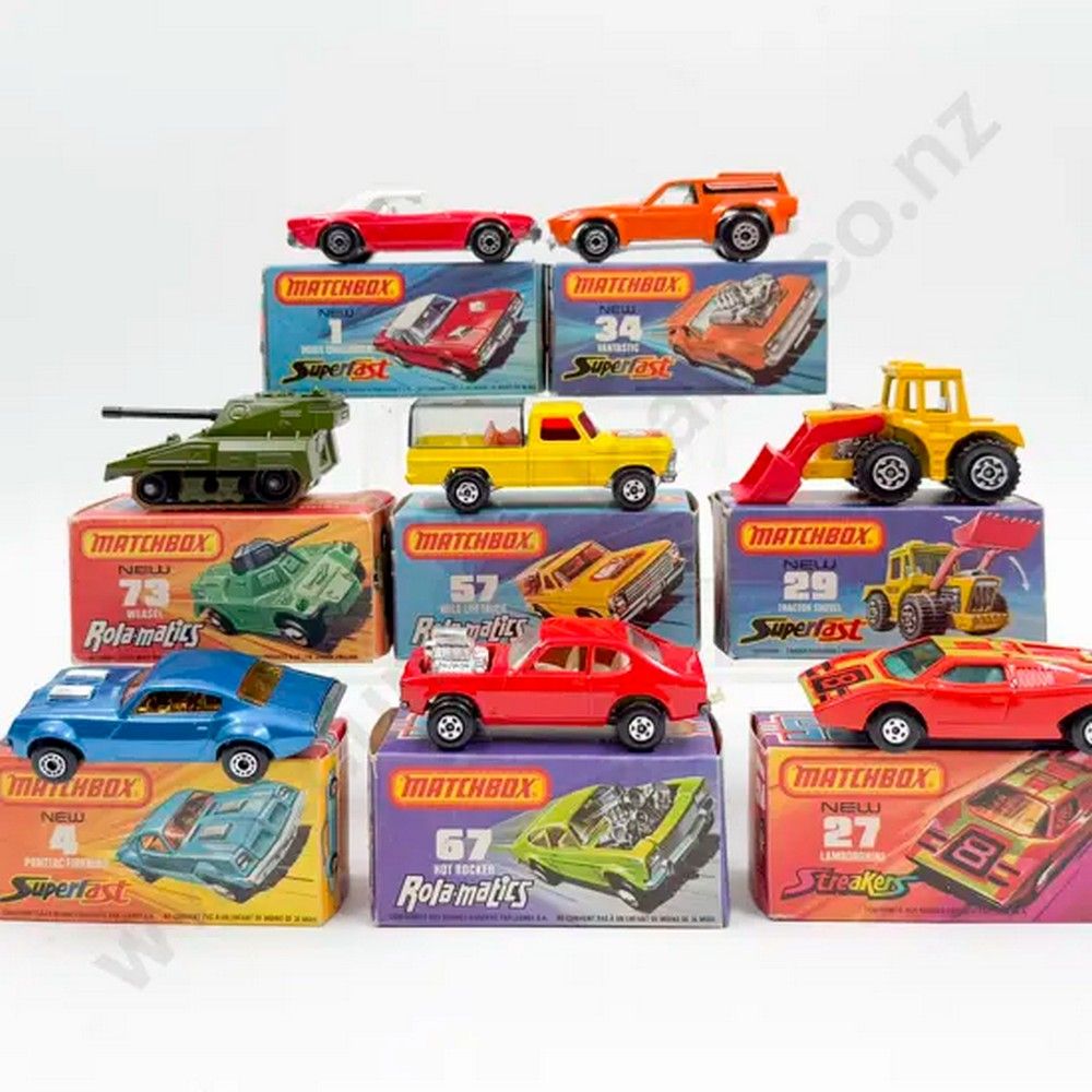 1970's Matchbox Superfast Models: Eight Boxed 1-75 Series Cars ...
