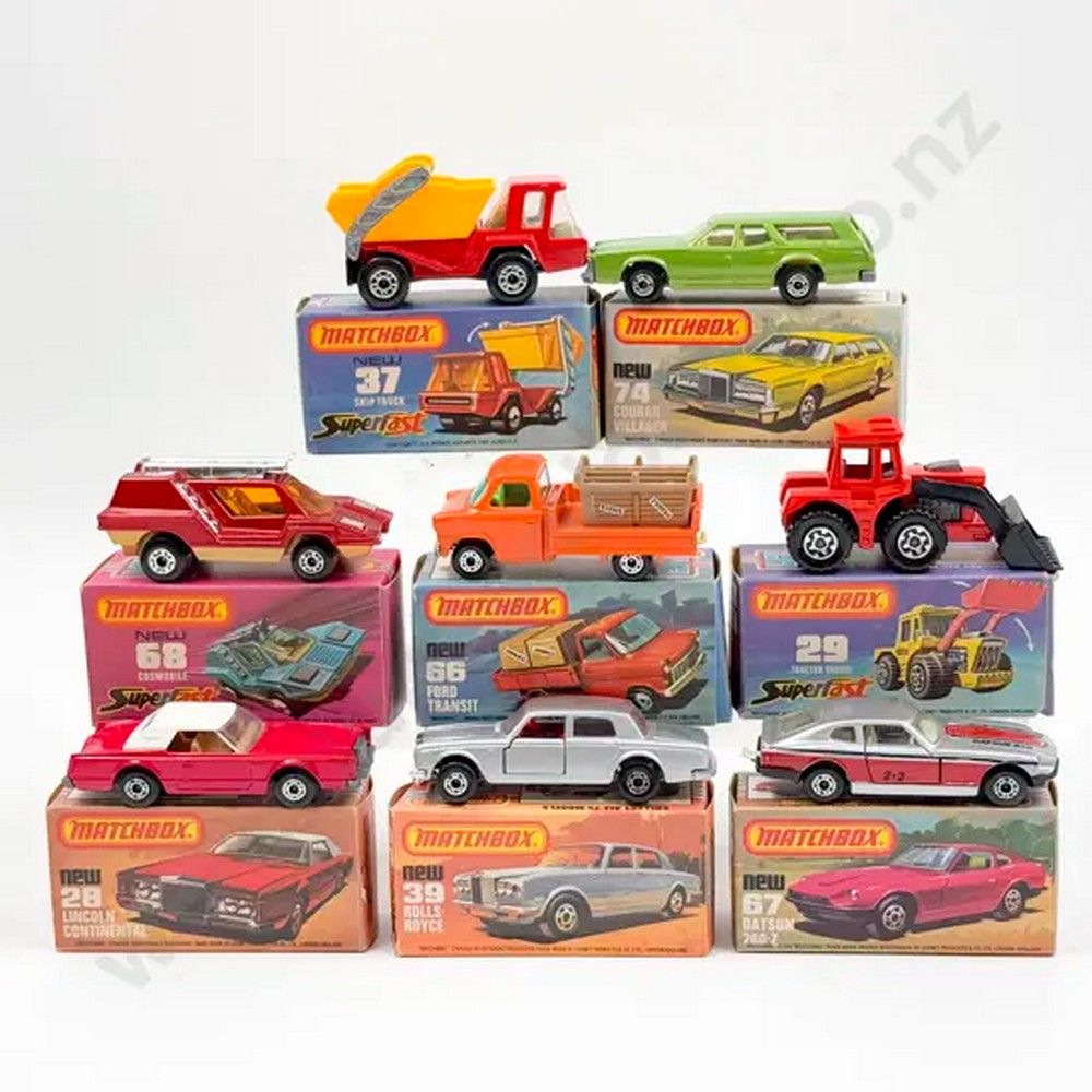 Collection of Eight Matchbox Superfast Models: 29, 68, 37,.. - Branded ...