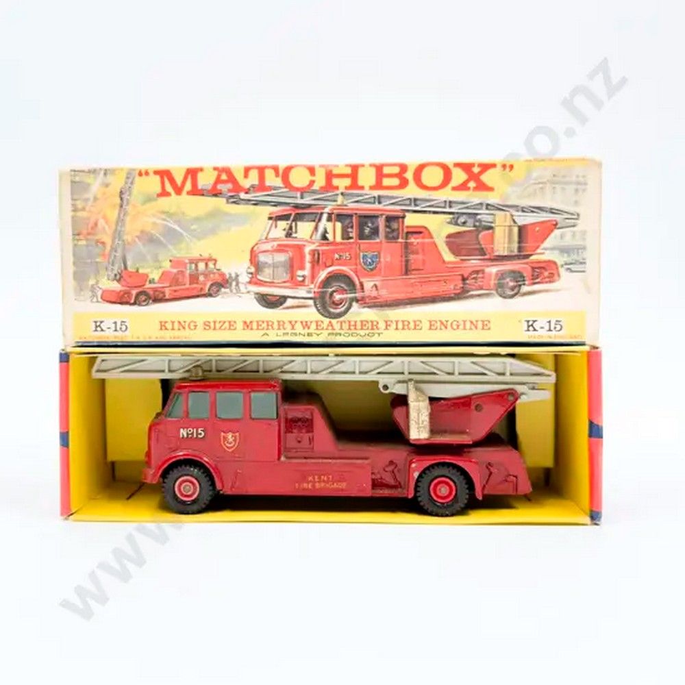 Boxed King Size K-15 Merryweather Fire Engine with paint chips ...