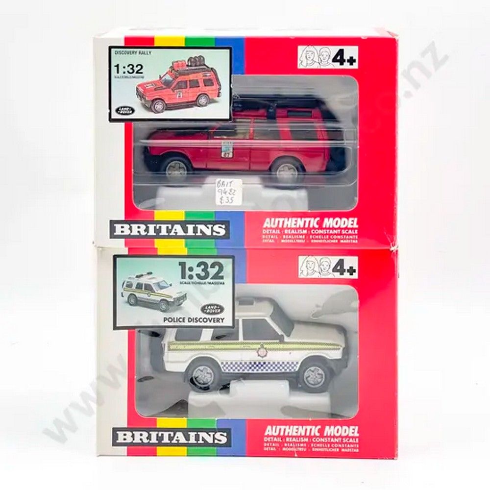 Britains Discovery Rally and Police Land Rover Diecast Cars Set ...